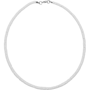 Fablinks White Puka Shell Necklace, Hawaiian Seashell Necklace for Men ...