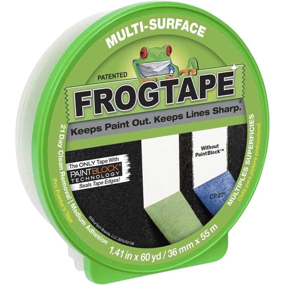FROG TAPE, 36mm x 55m, Multi-Surface Painter's Tape with Paintblock ...