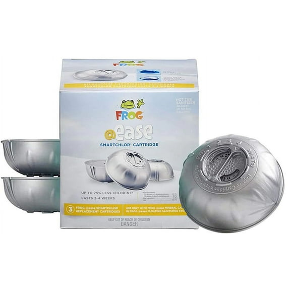 FROG @ease Floating Sanitizing System, SmartChlor Cartridges, 3 Pack for Hot Tubs - Walmart.com