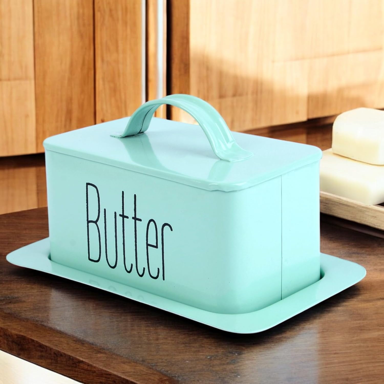 FROGTAIL Metal Butter Dish with Lid Butter Storage Box for Fridge ...