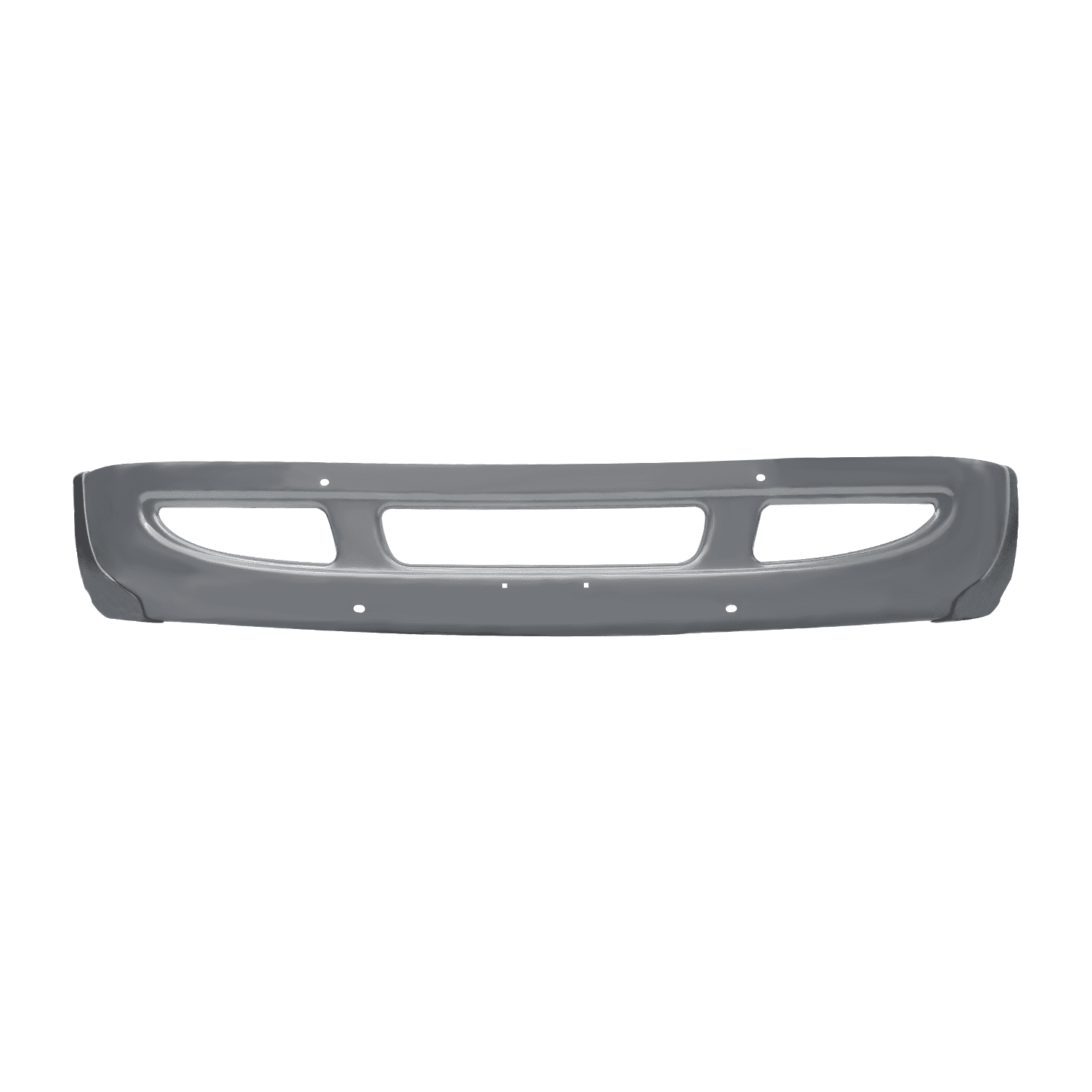 FRONT BUMPER ASSEMBLY; HEAVY DUTY OTR; SILVER; WITH PLASTIC ENDS ...