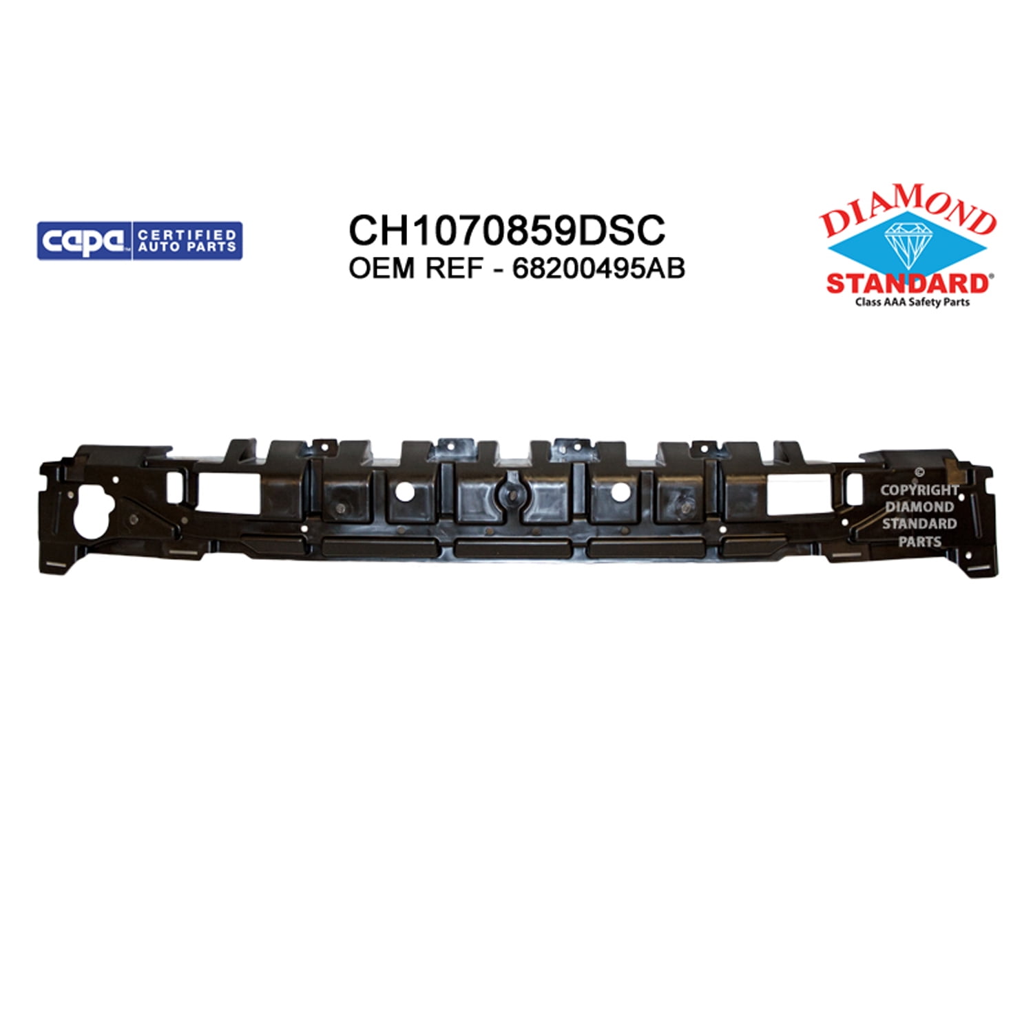 FRONT BUMPER IMPACT ABSORBER; EXCEPT TRAILHAWK MODELS; MADE OF PP ...