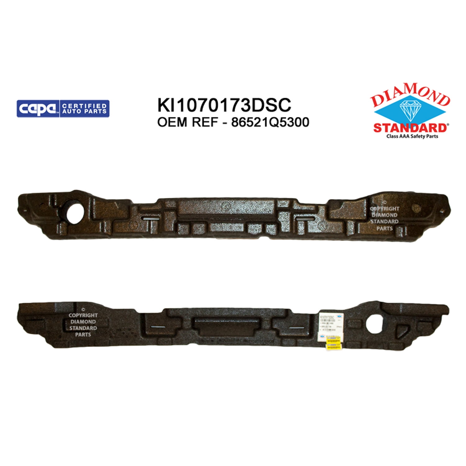 FRONT BUMPER IMPACT ABSORBER; MADE OF EPP FOAM - Walmart.com
