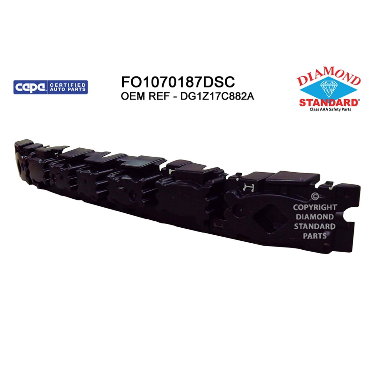 FRONT BUMPER IMPACT ABSORBER; MADE OF PP PLASTIC - Walmart.com
