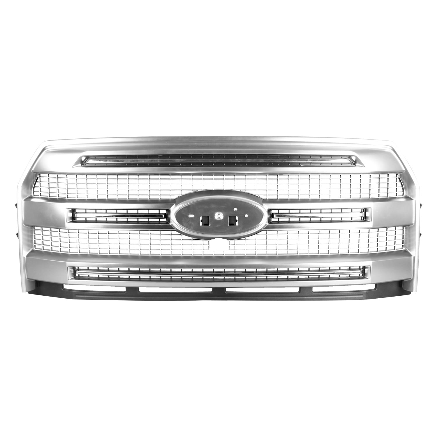 CAPA for 2015-2017 F-150 Front Grille Silver; Chrome FO1200612C ...