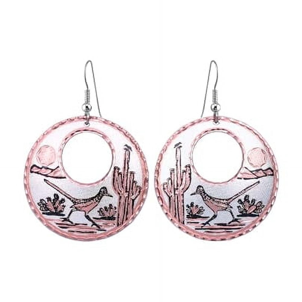 FRONT LINE JEWELRY Artisan Southwestern Roadrunner Earrings for Women ...
