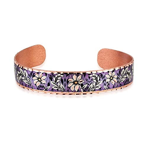 FRONT LINE JEWELRY Flower Bracelets Feature Open-Ended Flower Cuff with ...