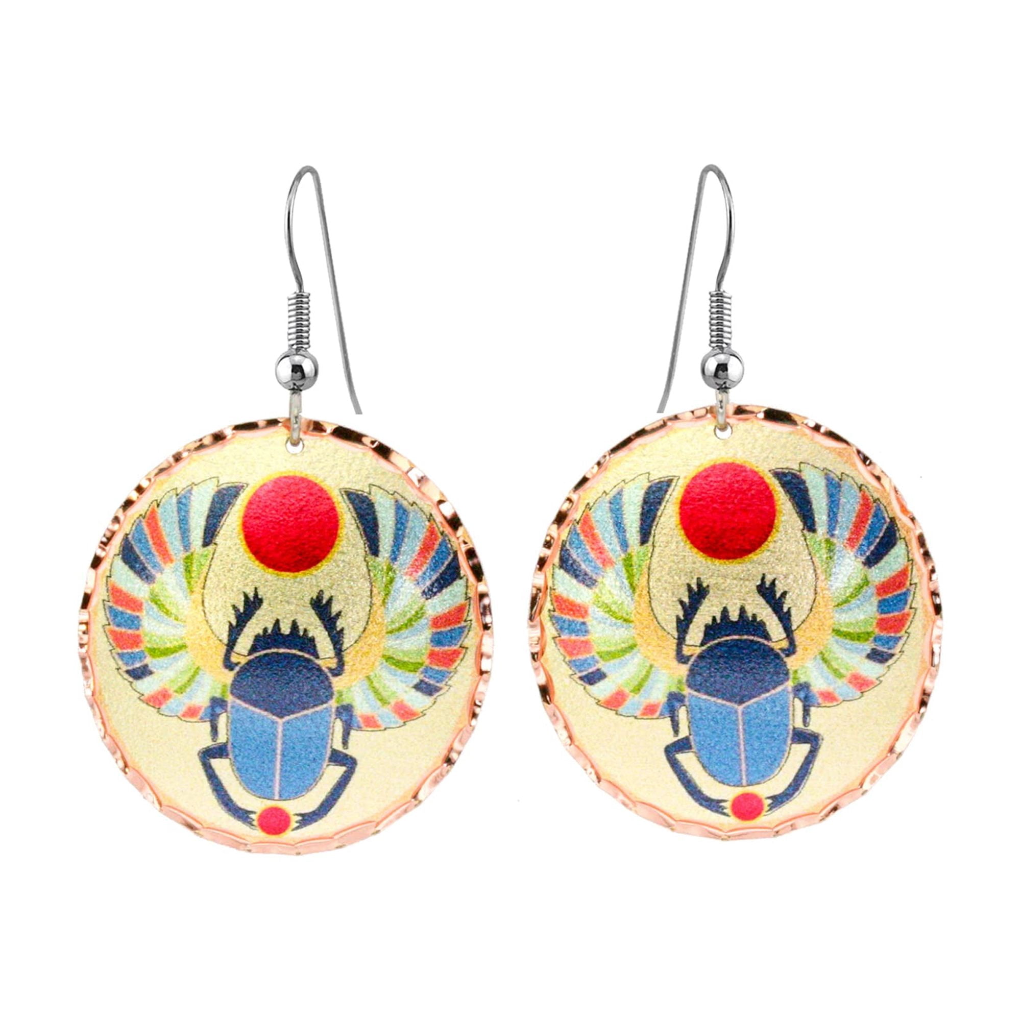FRONT LINEJEWELRY Ancient Egyptian Eye of Horus Scarab Beetle Lotus ...