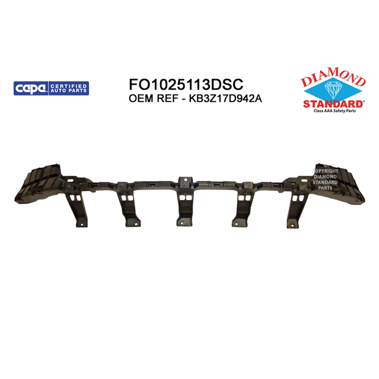 FRONT UPPER BUMPER COVER SUPPORT; MADE OF PP PLASTIC [ABSORBER ...