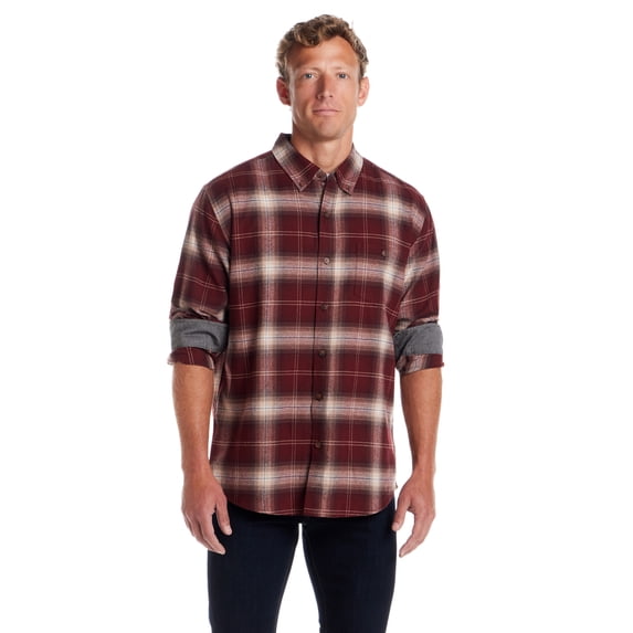 Frontier Threads Men's Long Sleeve Button Down Traditional Plaid ...
