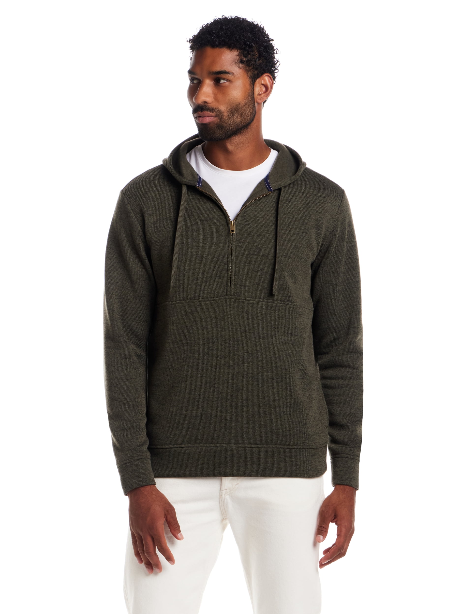 Frontier Threads Men's Long Sleeve Half Zip Pullover Hoody - Walmart.com