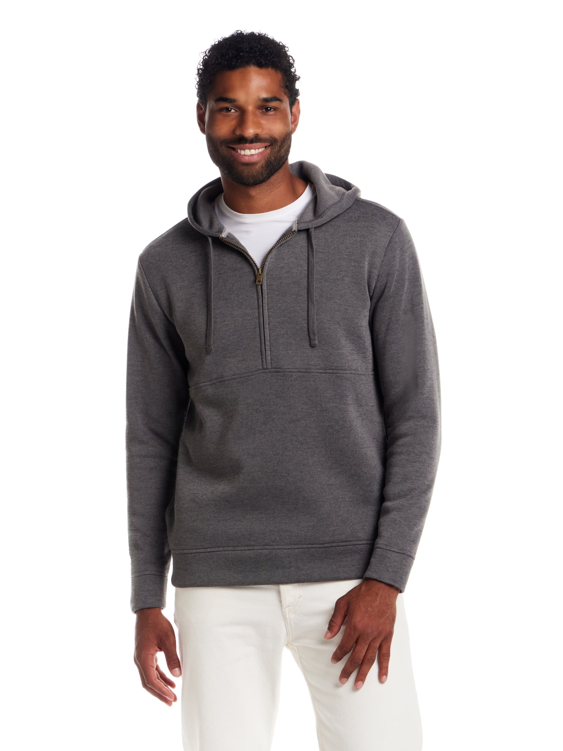 Frontier Threads Men's Long Sleeve Half Zip Pullover Hoody - Walmart.com