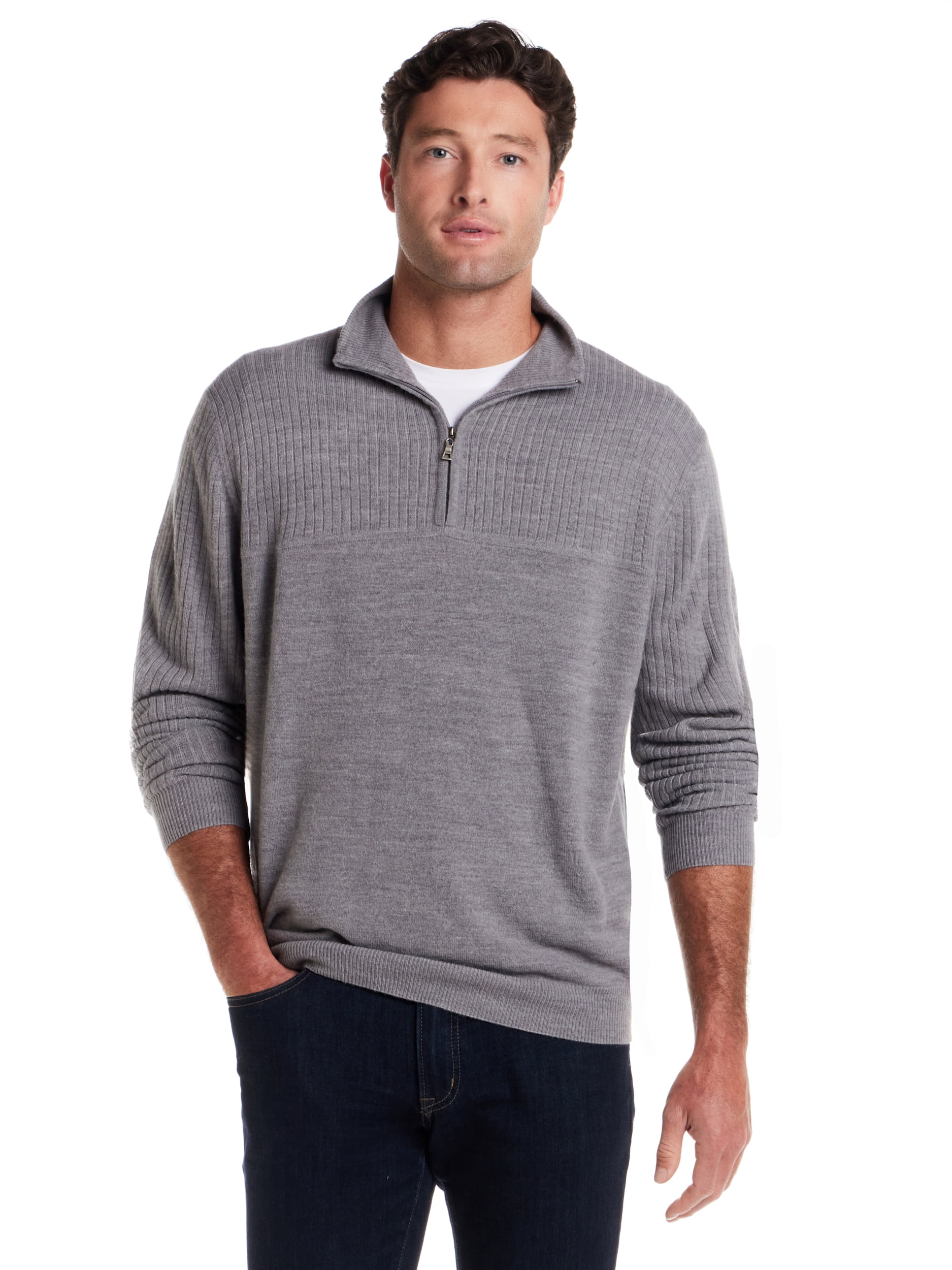 Frontier Threads Men's Soft Touch 1/4 Zip Sweater - Walmart.com