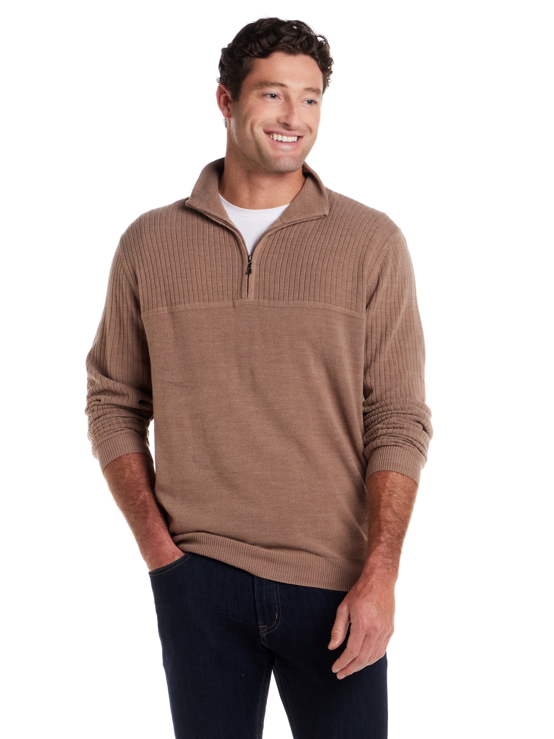 Frontier Threads Men's Soft Touch 1/4 Zip Sweater - Walmart.com