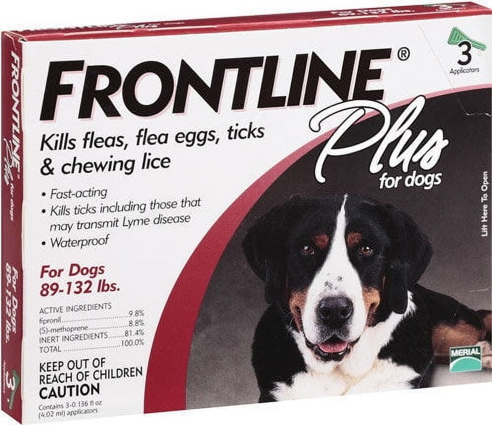 FRONTLINE Plus Flea Prevention Liquid Drops for Dogs - Canine Pet ...