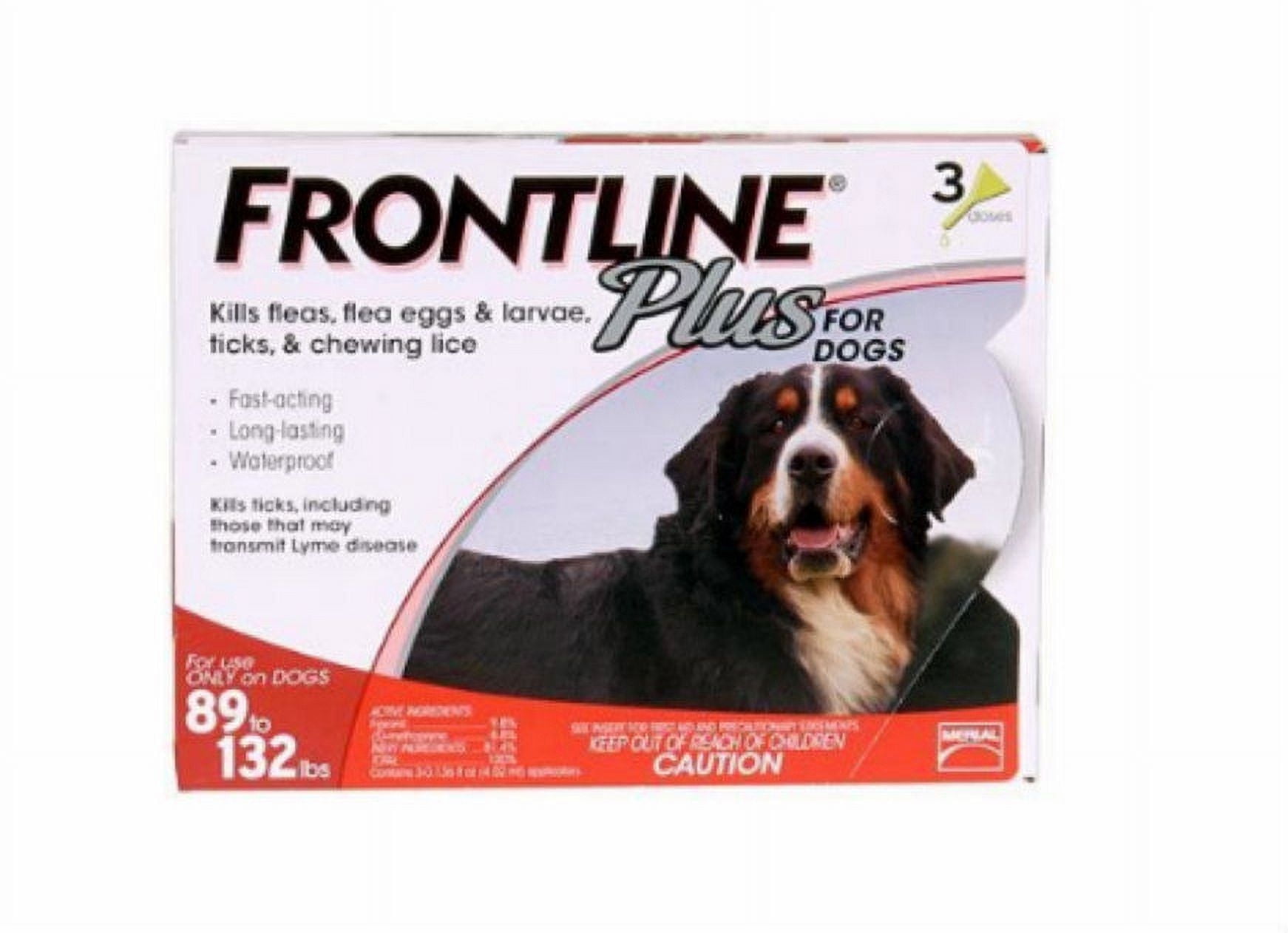 FRONTLINE Plus 89-132 lbs, 3 Months Supply, Long-Lasting Pest Control ...