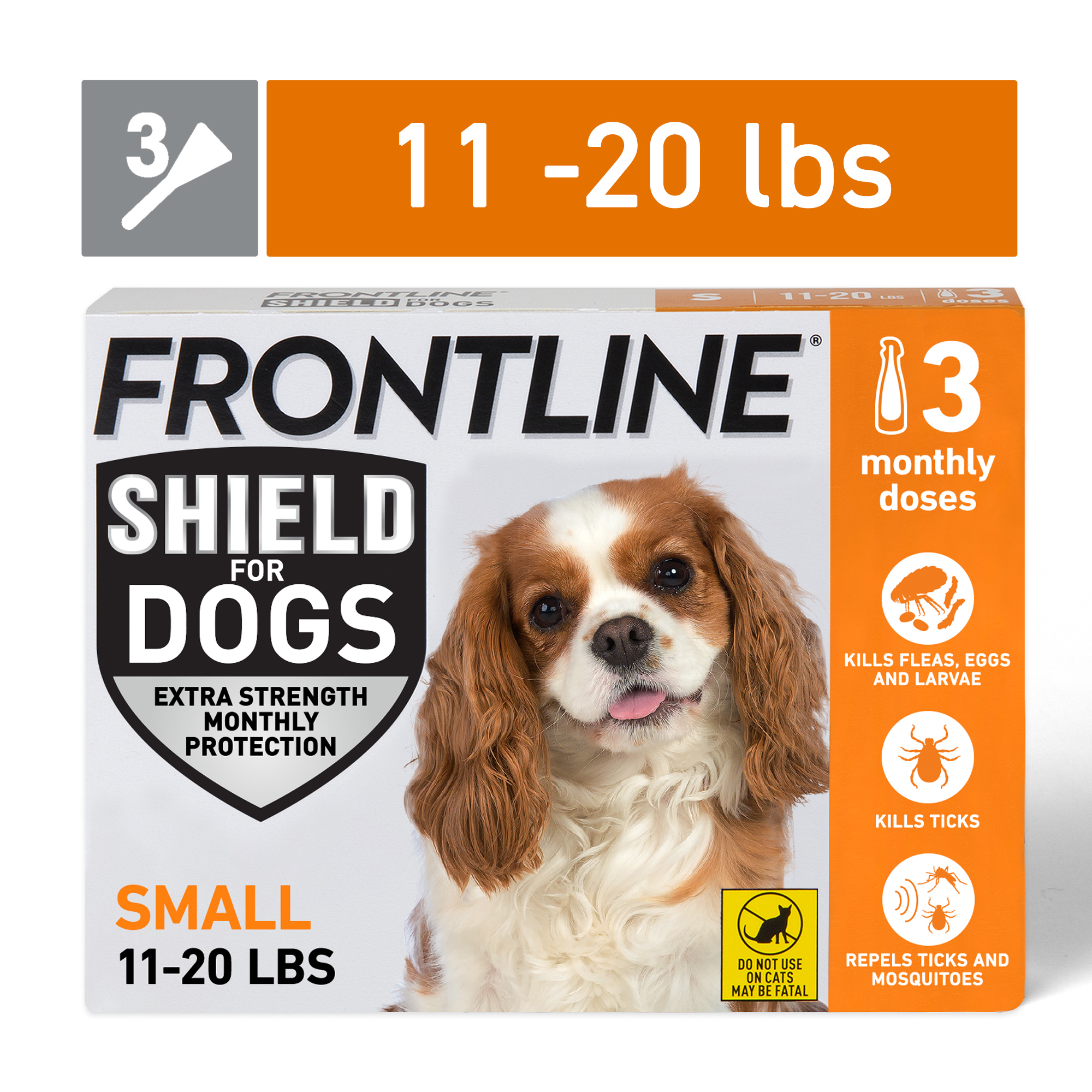 Frontline Plus for Medium Dogs, 23-44 lbs, Flea & Tick Control, 3 Ct ...