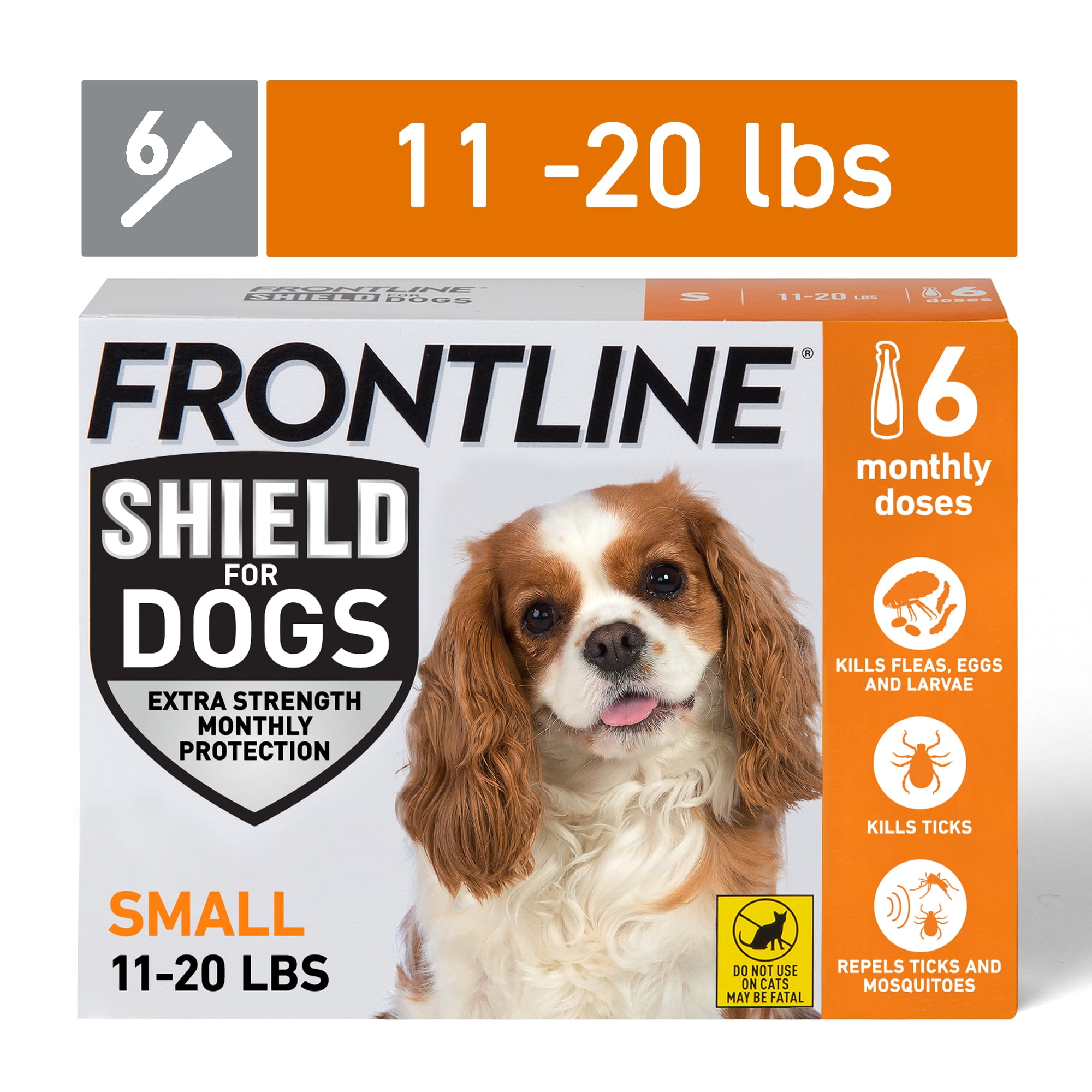 FRONTLINE Shield for Dogs Flea & Tick Treatment, 11-20 lbs, 6 Count ...