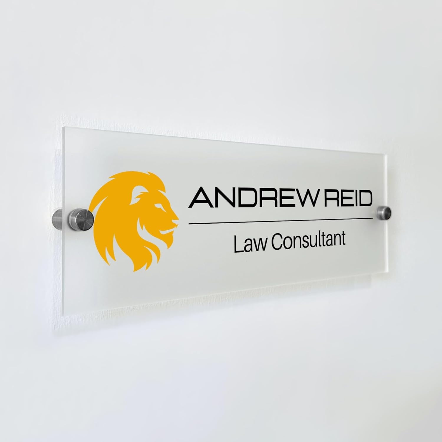 FROSTED Name Plate - Office Reception Sign Door Entrance Sign Ceo Gift ...
