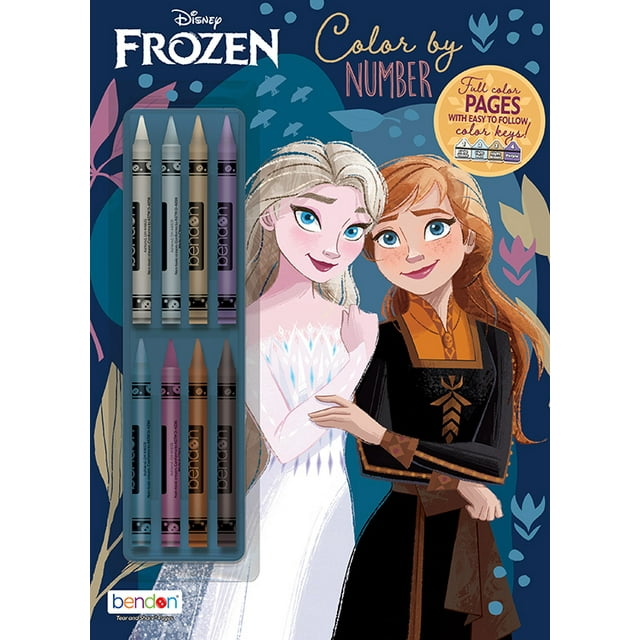 FROZEN COLOR BY NUMBER WITH CRAYONS - Walmart.com