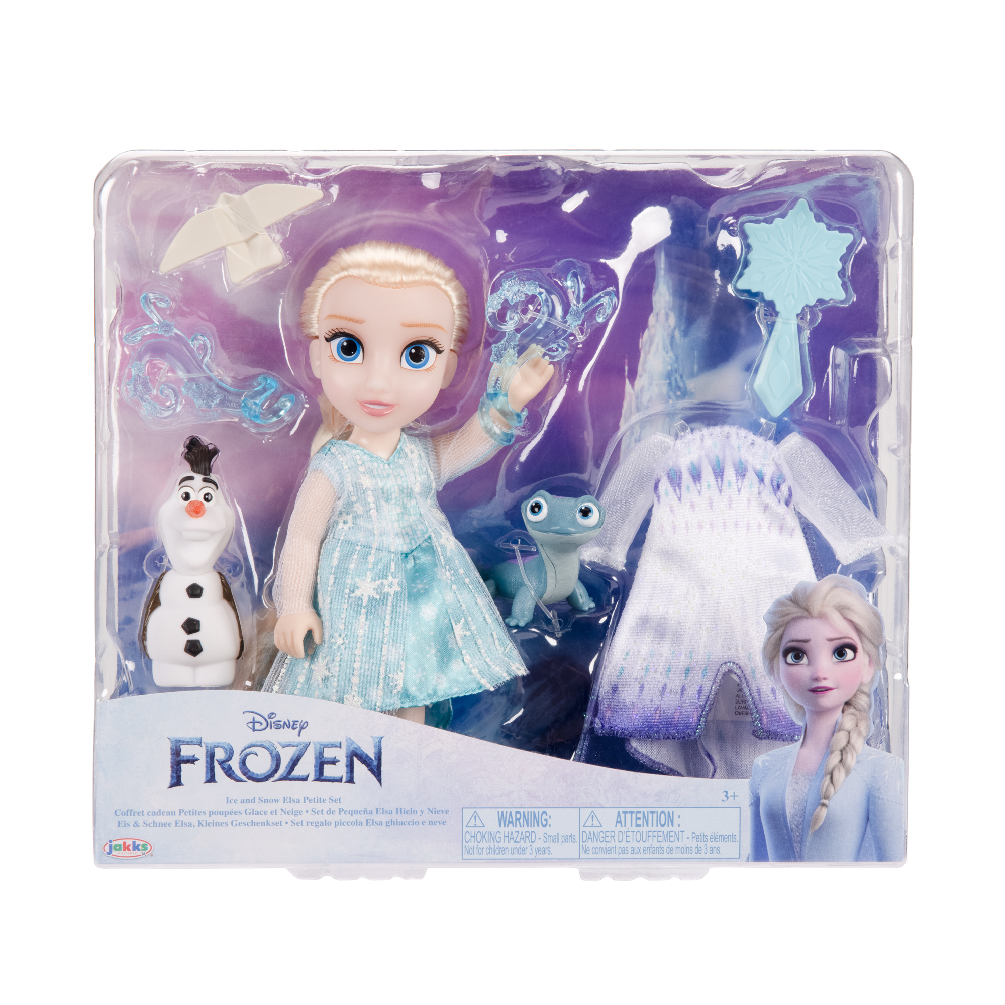 Disney Frozen 2 Elsa Small Doll: Posable, Travel Look, Removable Cape ...