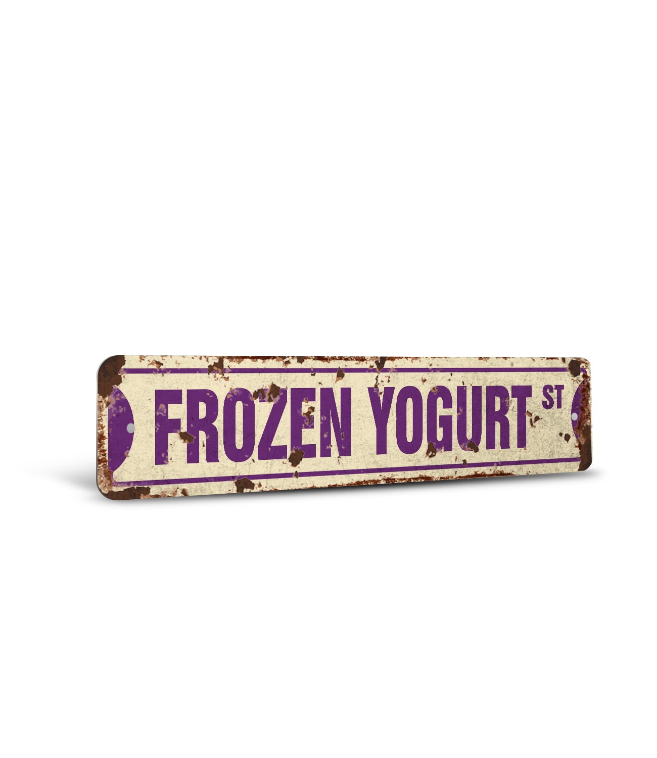 FROZEN YOGURT Vintage Style Rustic Street Sign – Shop Soft Serve Fro Yo ...