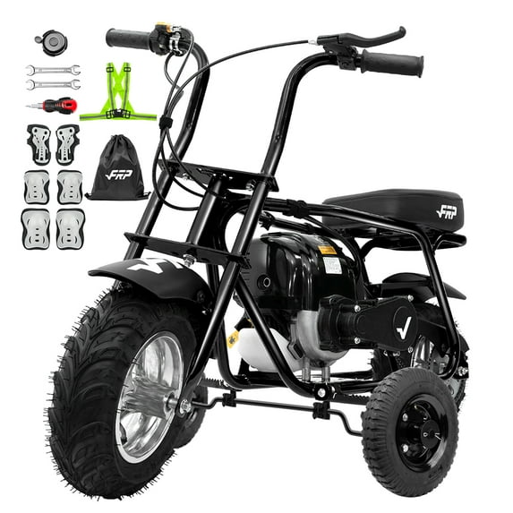 FRP 40cc Gas Powered Mini Bike Bundle Training Wheels for New Rides, 4 ...