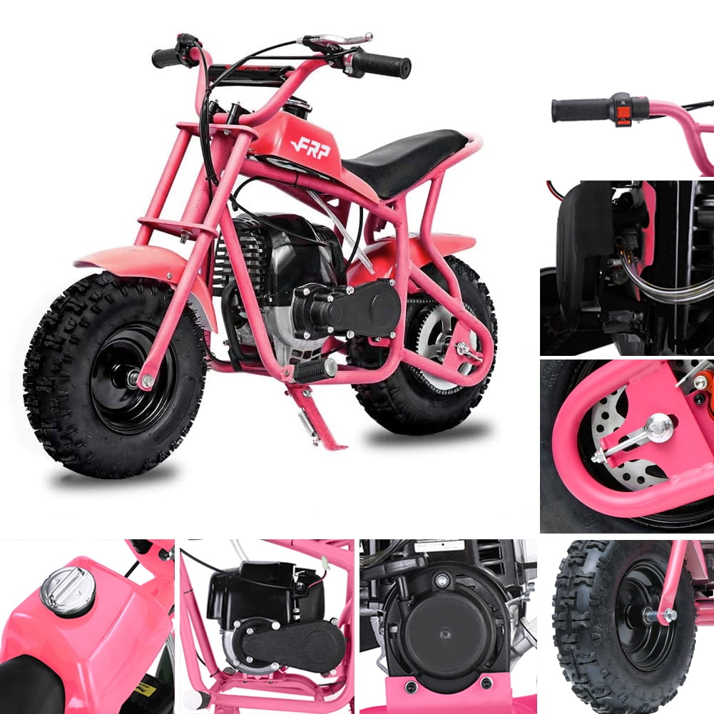 FRP 50cc Gas Dirt Bike - Pink Mini Motorcycles for Young Riders, Gas ...