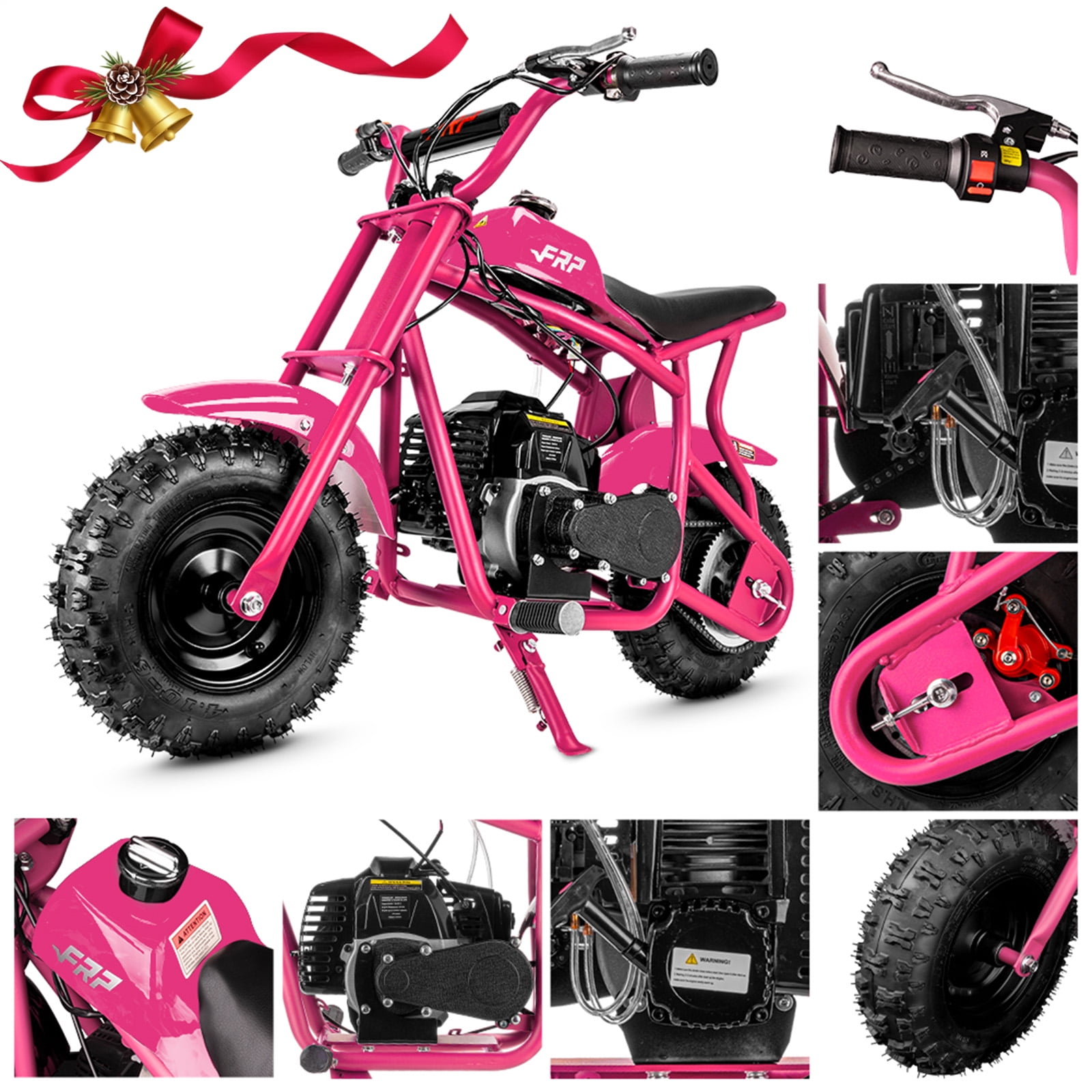 FRP 50cc Gas Dirt Bike - Pink Mini Motorcycles for Young Riders, Gas ...