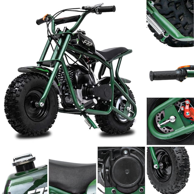 FRP DB003 50CC 2-Stroke Kids Mini Dirt Bike, Gas Powered Off-Road Bike ...