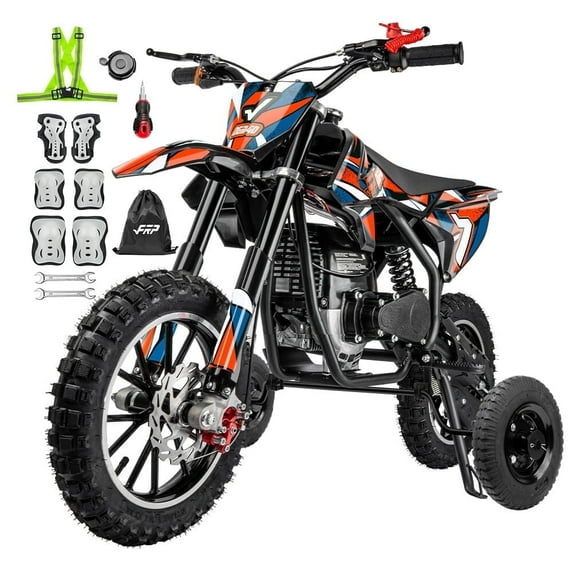 FRP FX40 40cc 4-Stroke Gas Powered Dirt Bike with Training Wheels ...