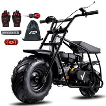 FRP 99cc 4-Stroke Gas Mini Bike with Front & Rear Cargo Racks, Pull ...