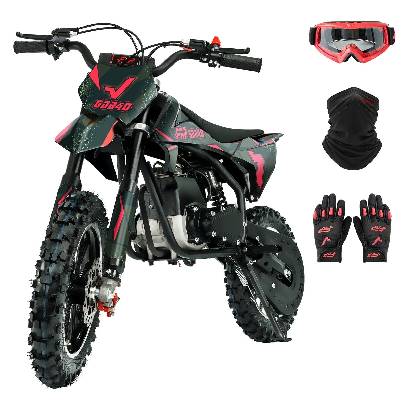 FRP OGM40 Kids Dirt Bike,40CC 4-Stroke Dirt Bike for Kids,Gas Powered Off-Road Mini Bike with ...