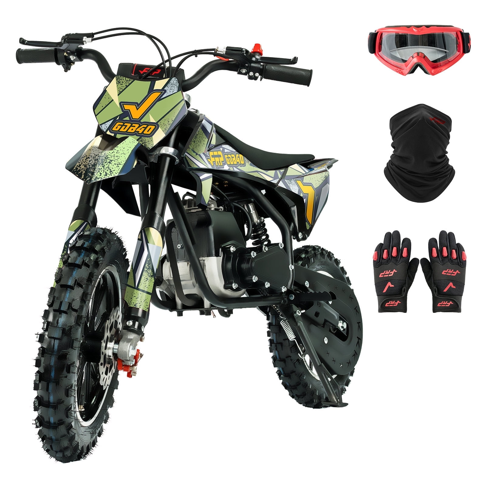 FRP OGM40 Kids Dirt Bike,40CC 4-Stroke Dirt Bike for Kids,Gas Powered Off-Road Mini Bike with ...
