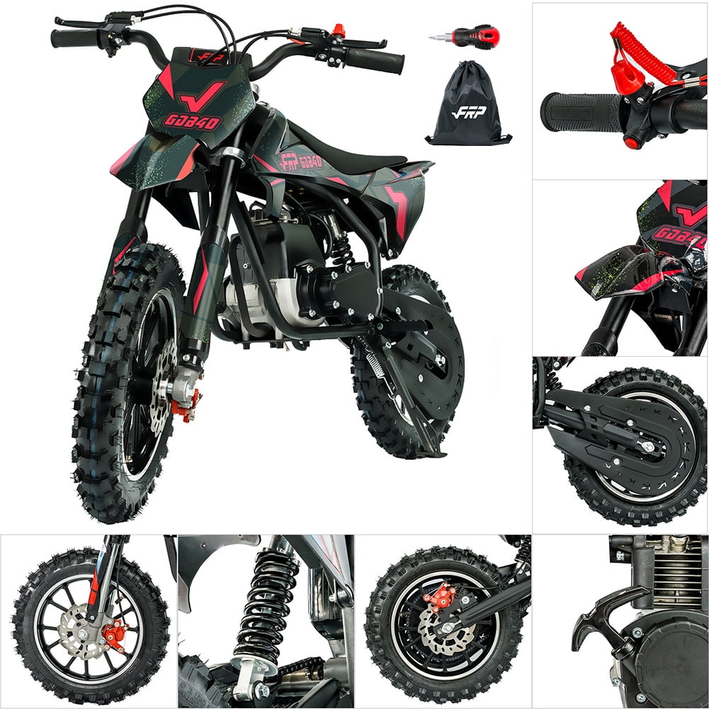 FRP Ogemaw 40cc 4-Stroke Gas Powered Kids Dirt Bike with Safety Kill Switch for young rides ...