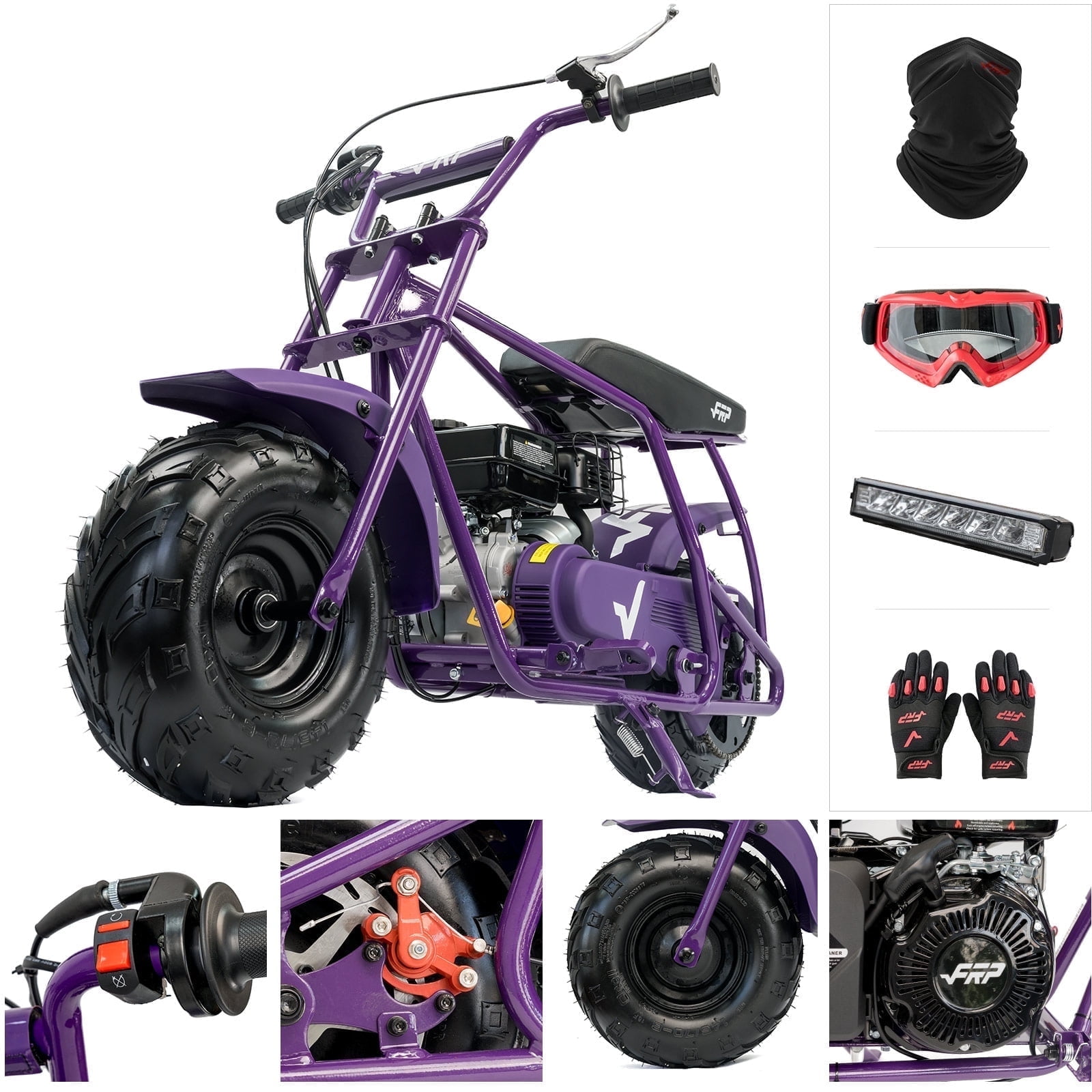 FRP Ultra Package GMB100 Gas Powered Mini Dirt Bike 99CC for Kids and ...