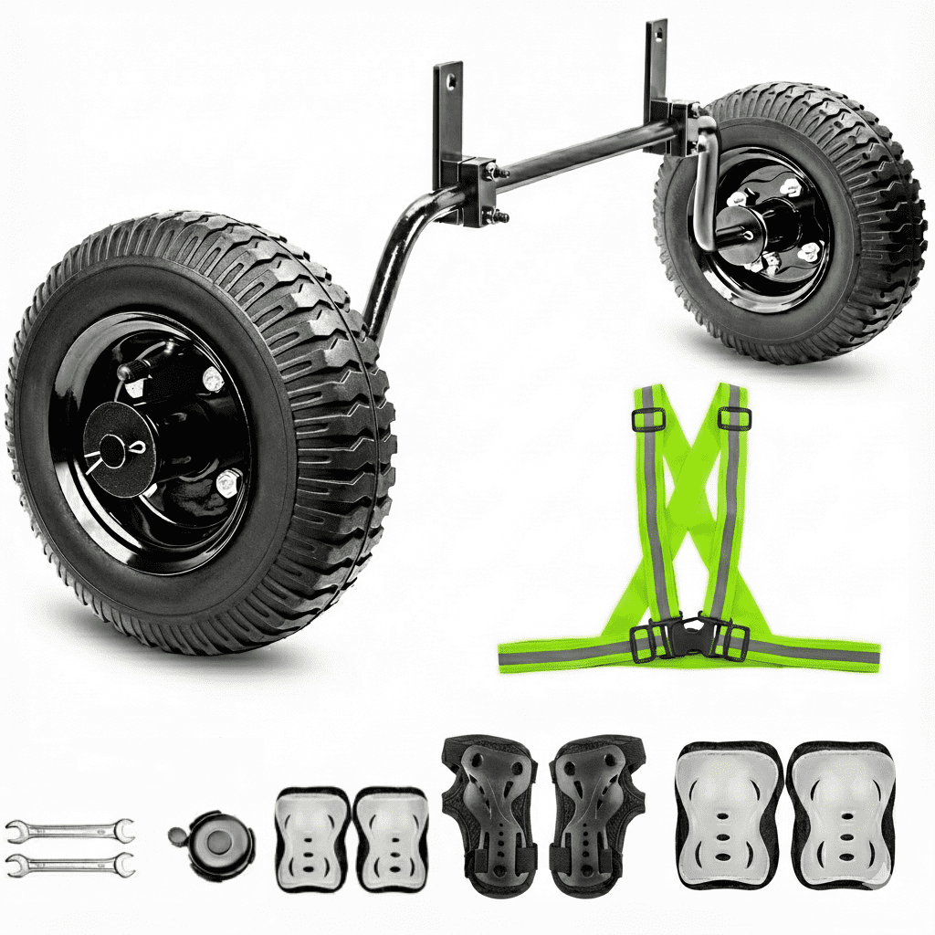 FRP Universal Training Wheels Kit for Kids Dirt Bike / Mini Bike, Adjustable 8" Wheels with 5/8 ...