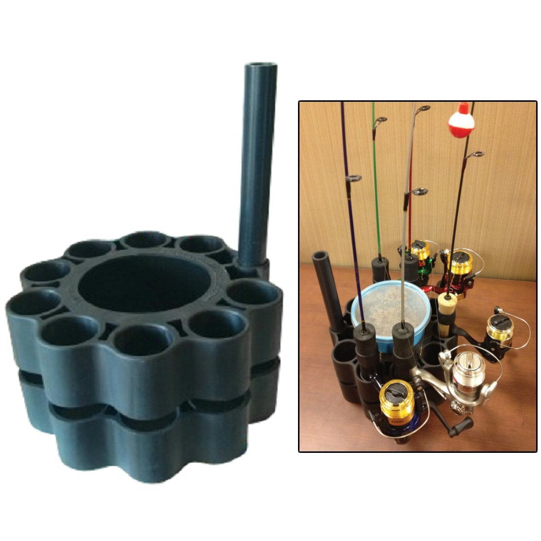 FRR Ice Fishing Rod Retainer Holder Carrier for Multiple Poles ...