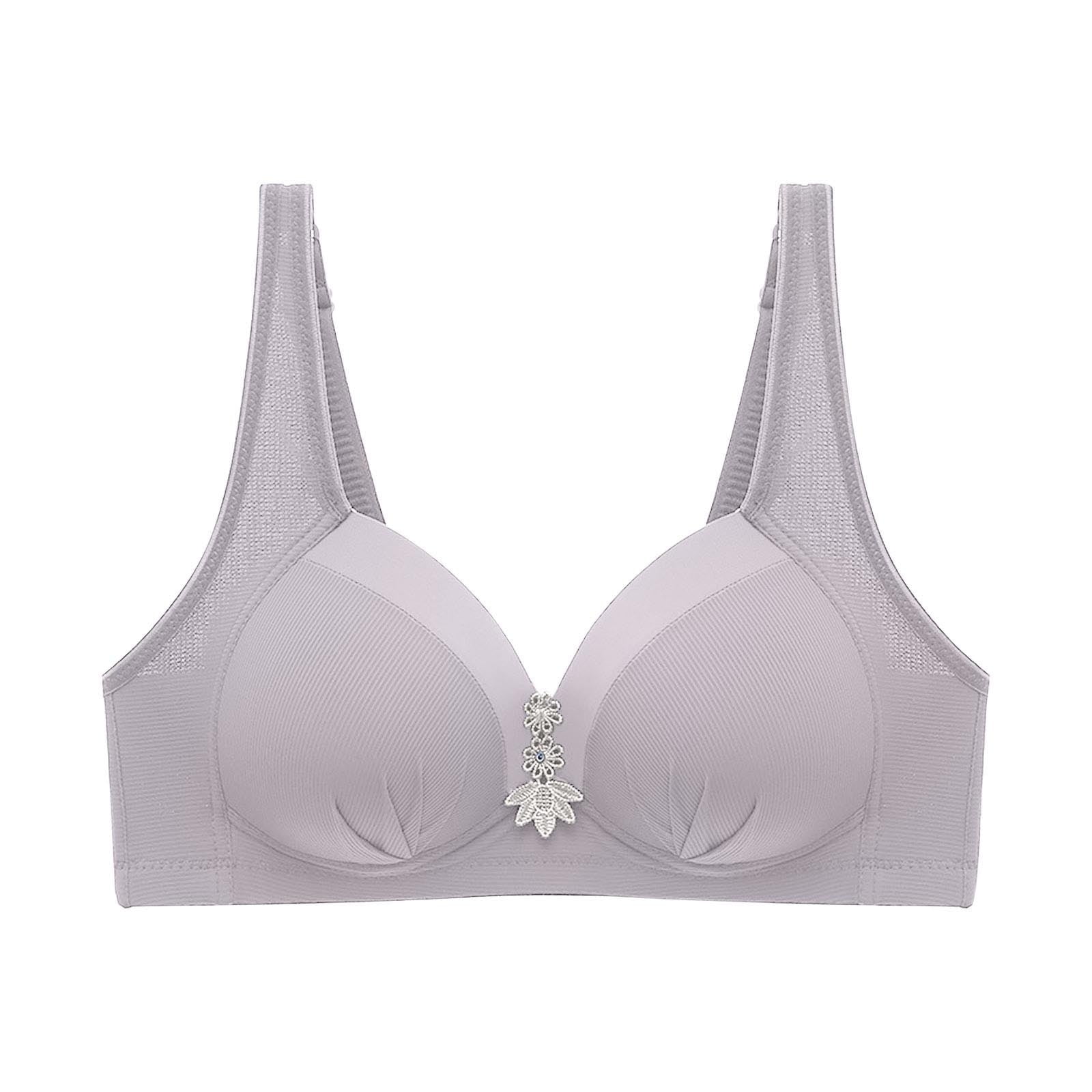 FRSASU Bras Clearanc Women's Bra Soild Wire Free Underwear One-Piece ...