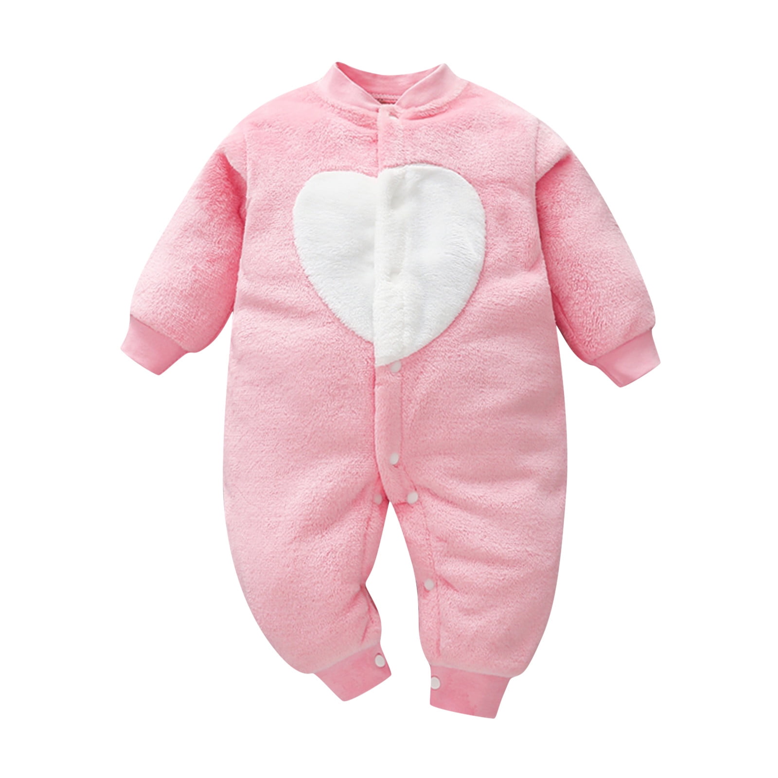 FRSASU Newborn Infant Fleece Thick Warm Jumpsuit Playsuit Romper ...