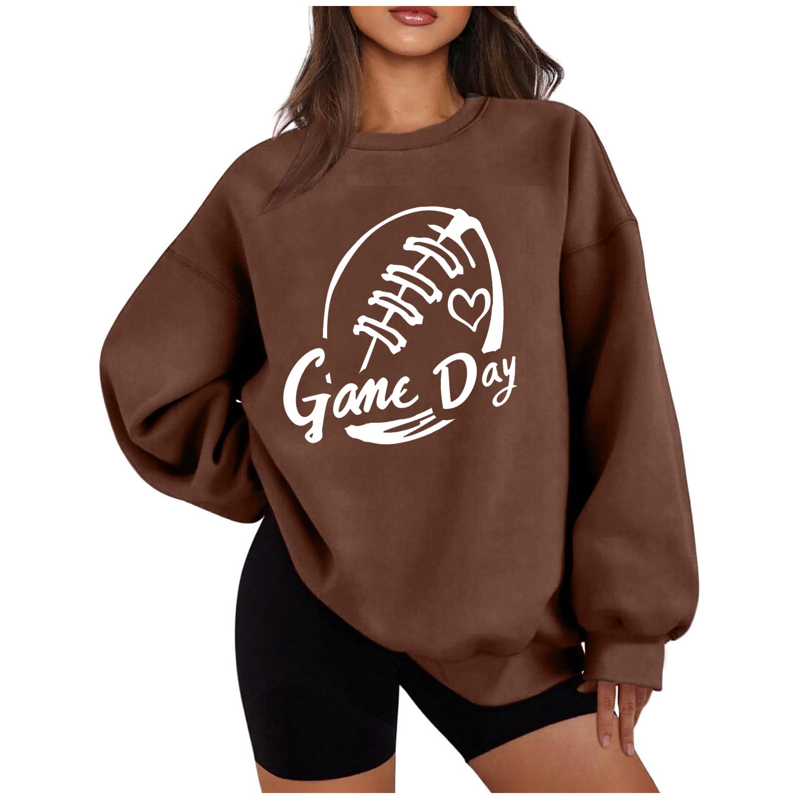 FRSASU Game Day Sweatshirt for Women Football Sweatshirts Rugby Graphic ...