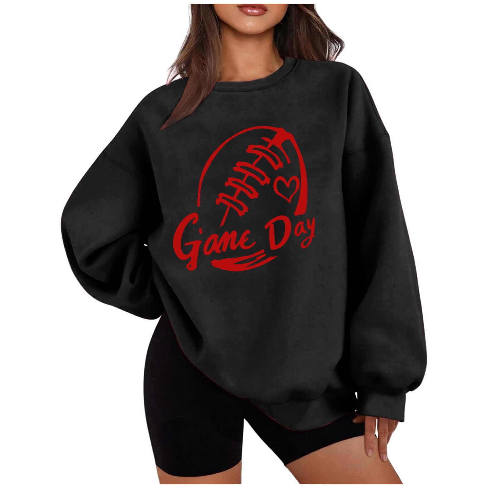 FRSASU Game Day Sweatshirt for Women Football Sweatshirts Rugby Graphic ...