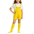 FRSASU Girls 2PC Overalls Set Casual Solid Color Adjustable Strap ...