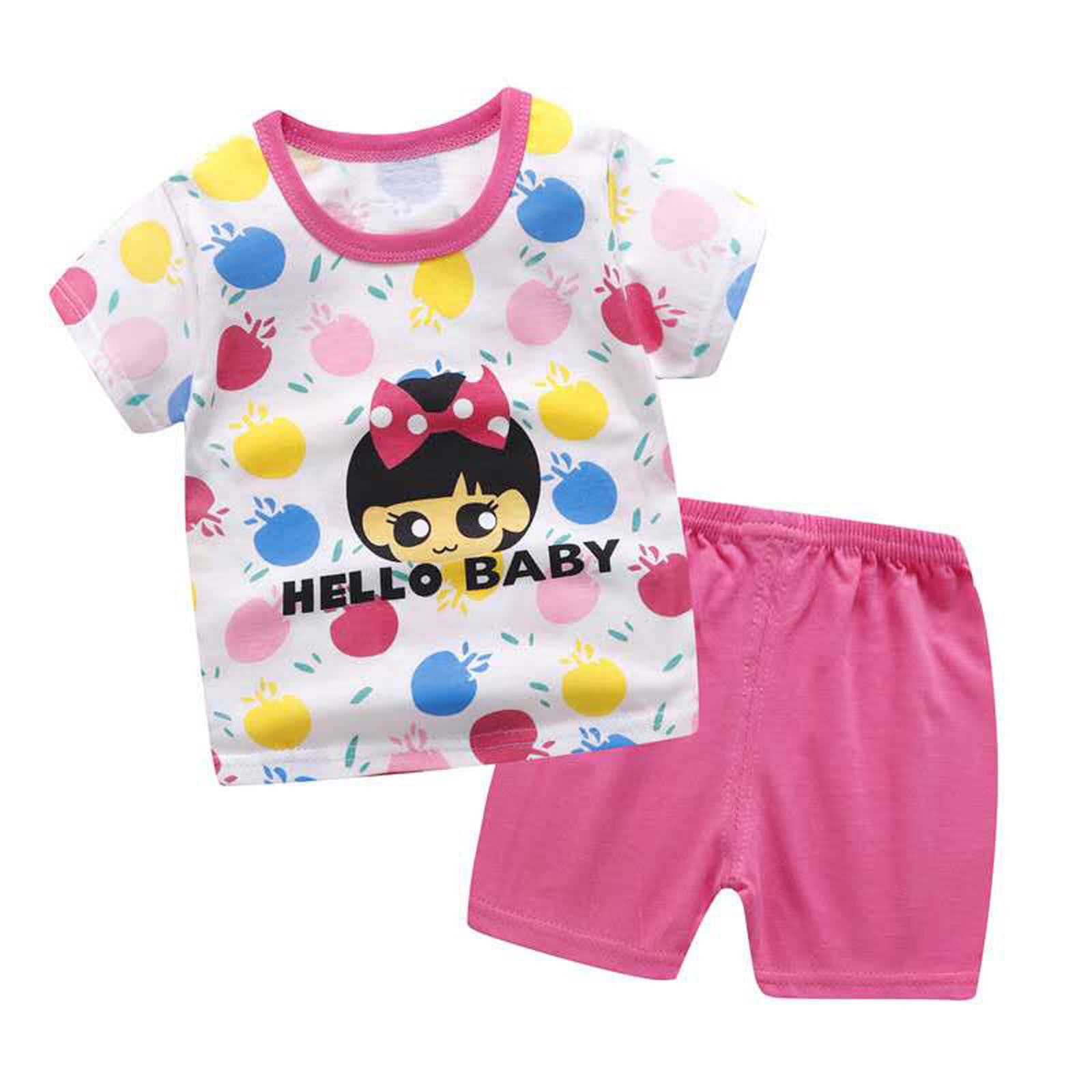 FRSASU Kids Short Sleeve clearance Toddler Boys Cartoon Print Pattern ...