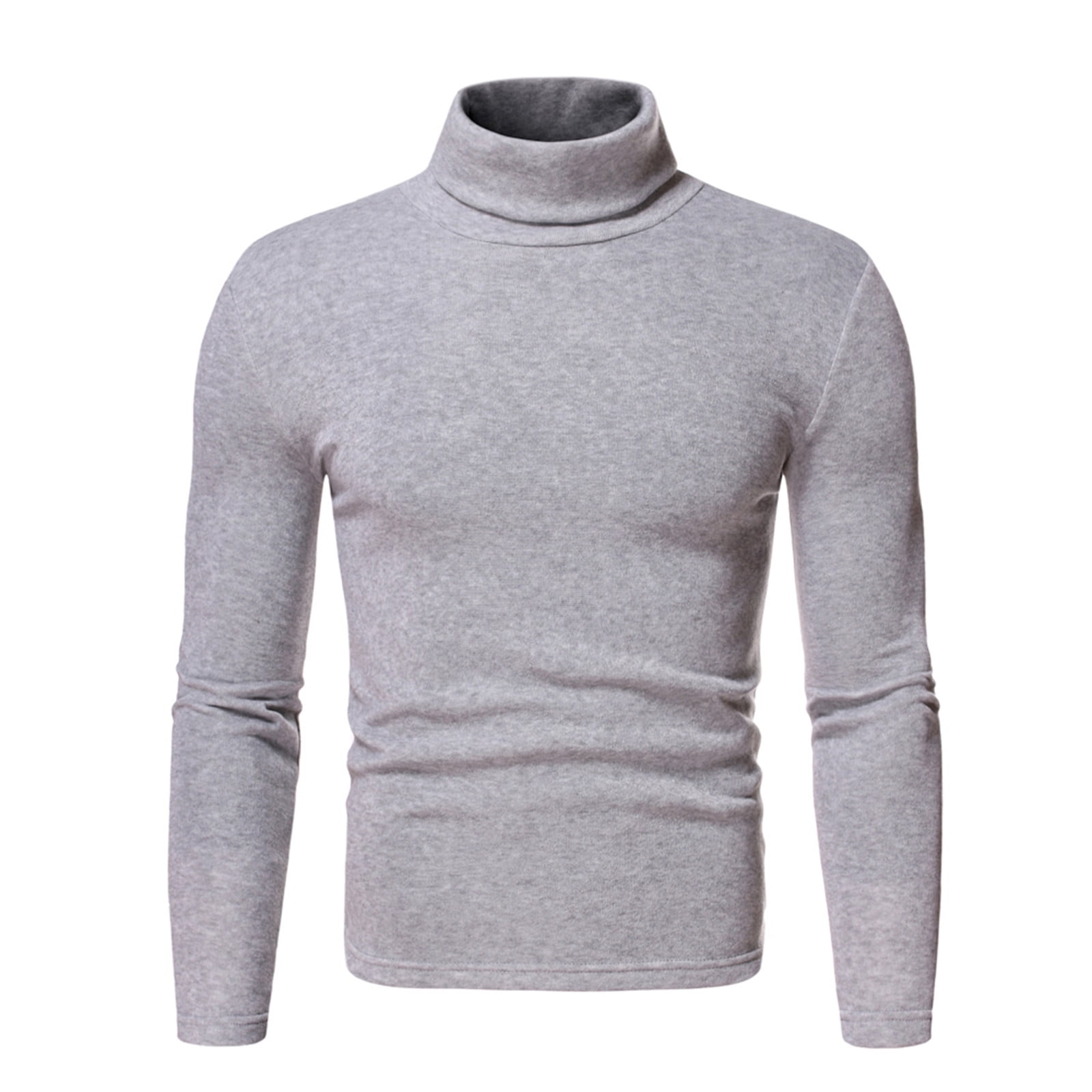 FRSASU Man's Warm Basic Tops Slim Tunics Blouses for Man Long Sleeve ...