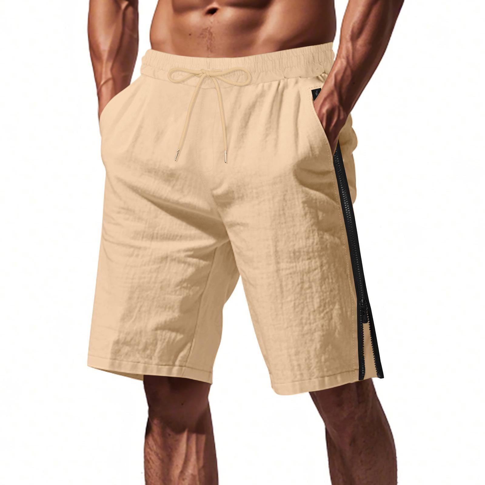 FRSASU Men Tear Away Shorts Side Zipper Cotton Twill Post Surgery ...