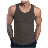 FRSASU Men's Bodybuilding Stringer Tank Tops Y-Back Gym Fitness Workout ...