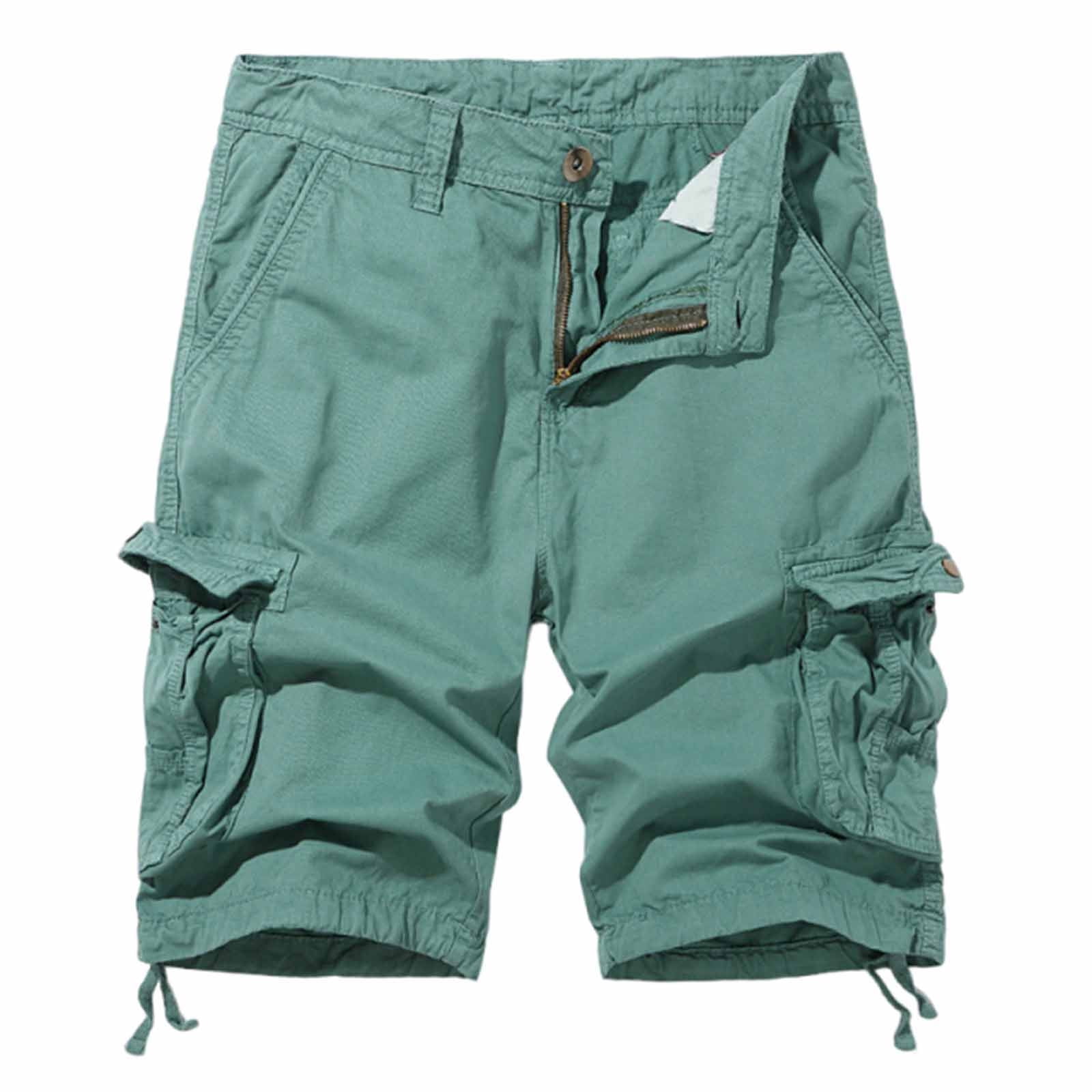 FRSASU Men's Cargo Shorts 3/4 Relaxed Fit Mens Running Shorts Hiking ...