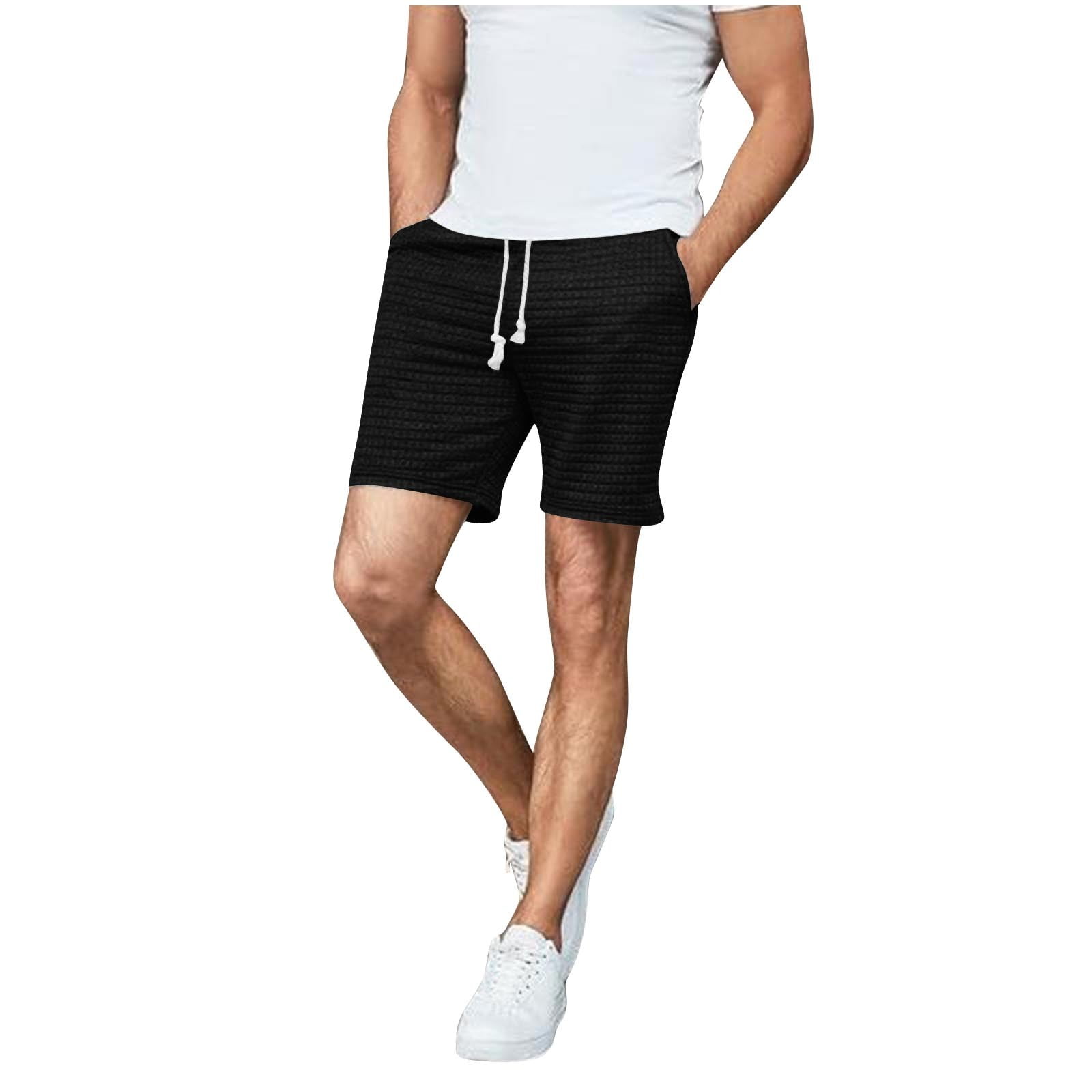 FRSASU Men's Casual Workout Shorts 7.5 Inch Cable Knit Jacquard ...