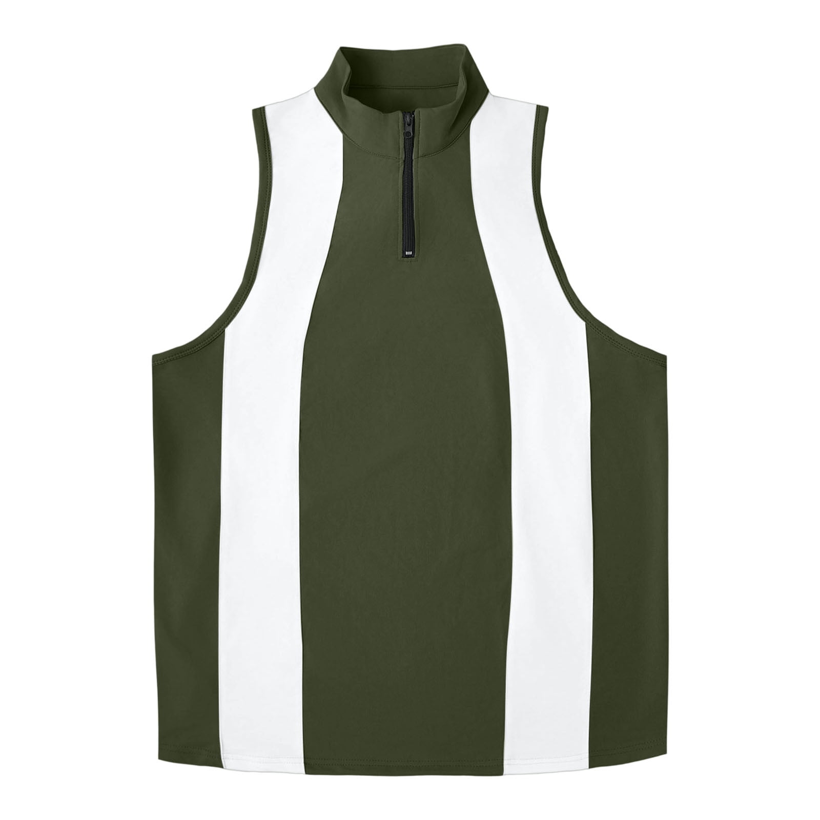FRSASU Men's Color Blocked Striped Sleeveless Breathable Sun Tank UPF ...
